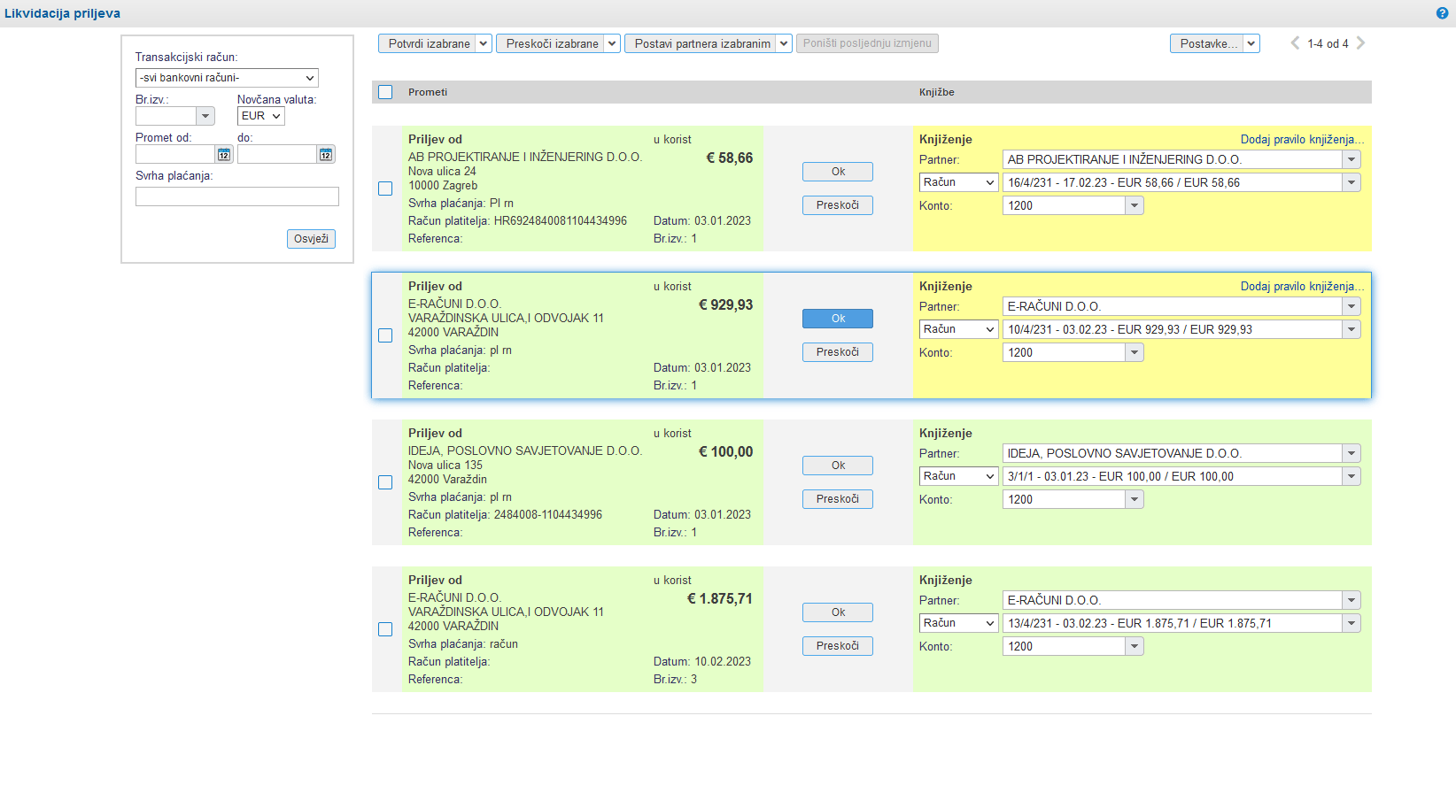 Funkcionalnosti – Fakturiranje i vođenje poslovanja u oblaku